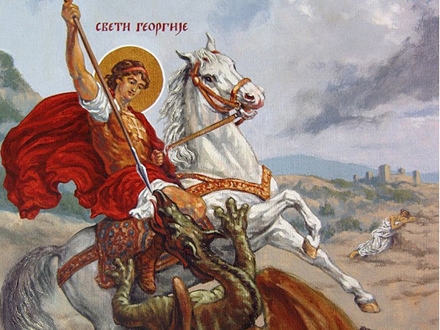 ĐURĐIC: Sveti Georgije ubiva aždahu